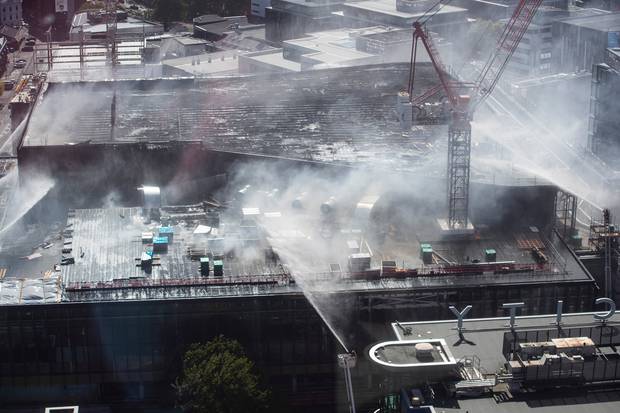 SkyCity fire: Firefighters warn that it's still active