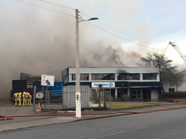Large factory on fire in Lower Hutt