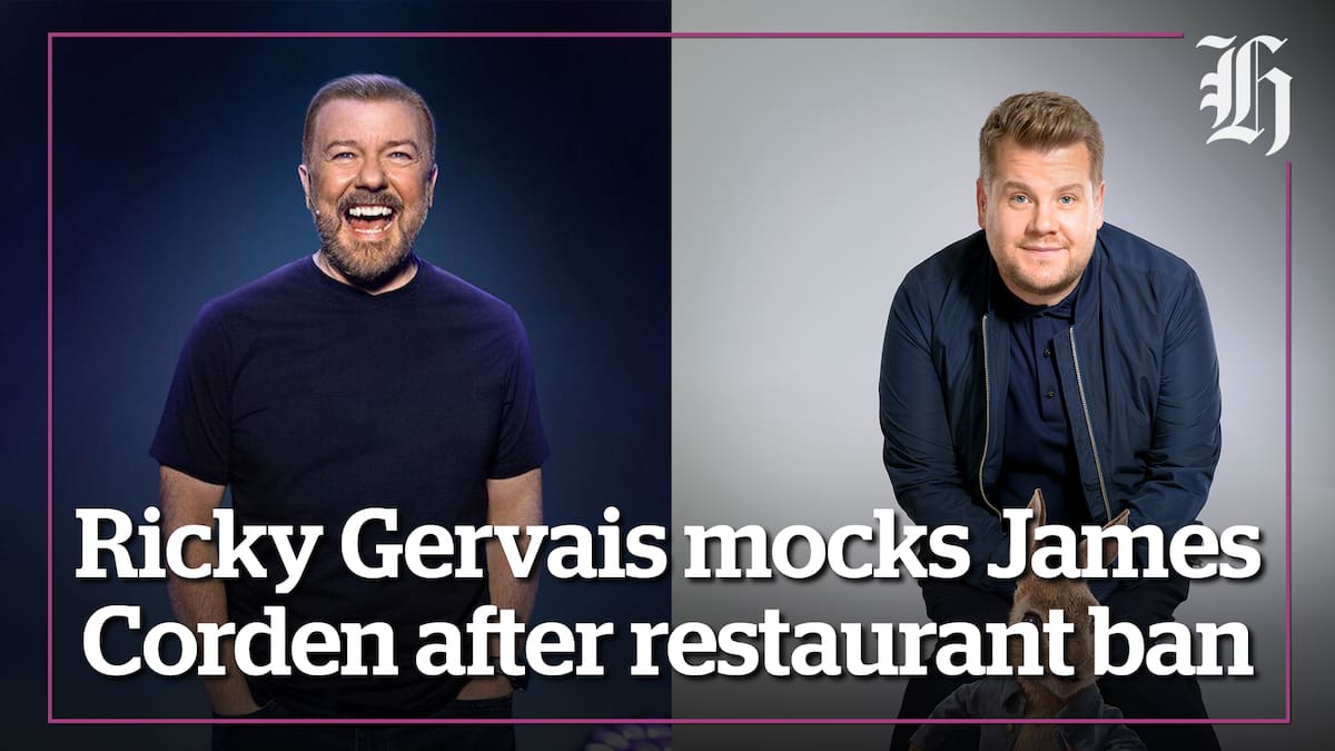 Ricky Gervais Mocks James Corden After Restaurant Ban Nz Herald