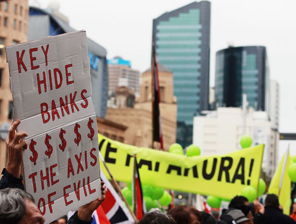 Auckland Super City hikoi protest - NZ Herald